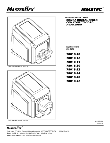 Masterflex ISMATEC 78018-10 Manual de usuario | Manualzz