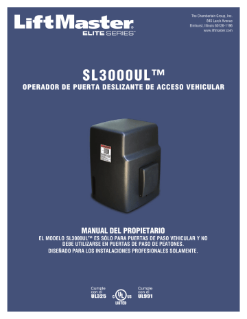 LiftMaster SL3000UL El manual del propietario | Manualzz