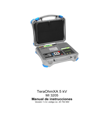 METREL TeraOhmXA 5 kV MI 3205 Manual de usuario | Manualzz