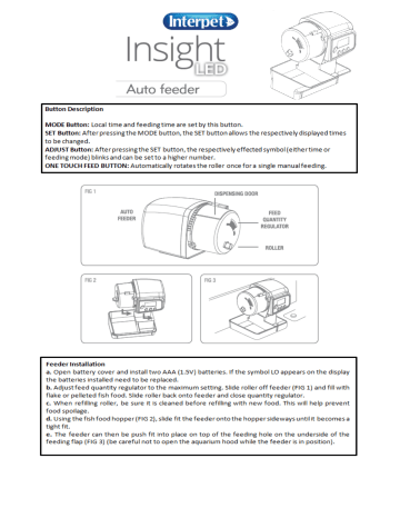 Interpet Insight LED Auto Feeder Manual | Manualzz