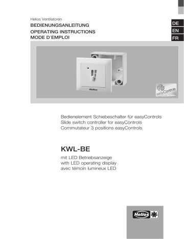 Helios KWL-BE Installation and Operating Instructions | Manualzz