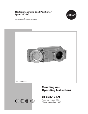Samson TROVIS 3731-3 Mounting And Operating Instructions | Manualzz