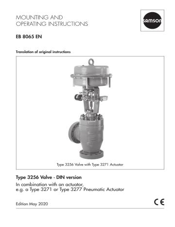 Samson 3256 Mounting And Operating Instructions | Manualzz