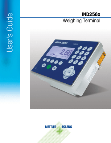 Mettler Toledo IND256x User Manual | Manualzz