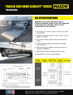 Maxon Ra - Installation manual, Operation manual, Specification, User ...