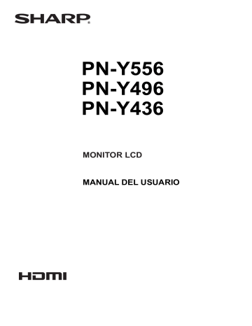 Sharp PN-Y436 Manual de usuario | Manualzz