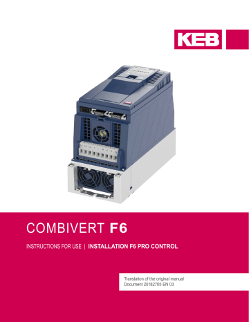 KEB COMBIVERT F6 Instructions for use | Manualzz