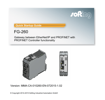 Softing FG-260 Quick Start Up Manual | Manualzz