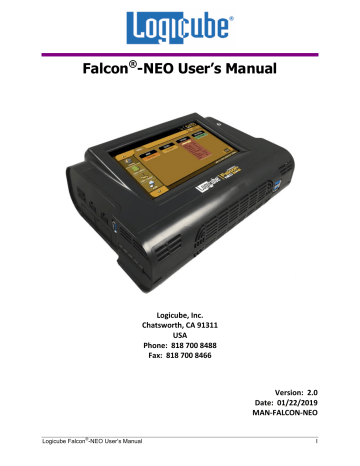 Logicube Falcon-NEO User Manual | Manualzz