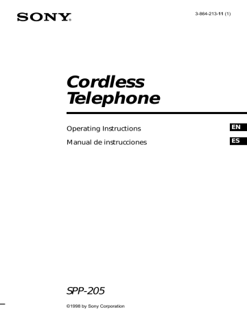 Sony SPP-205 Manual De Instrucciones | Manualzz