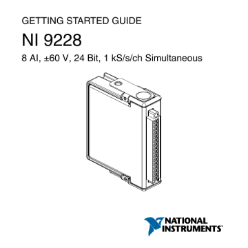 NI 9228 Getting Started Manual | Manualzz