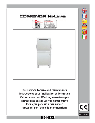 Comcater COMENDA Hi-Line HC14 Series Instructions For Use And ...