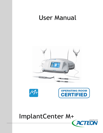 Acteon ImplantCenter M+ User Manual | Manualzz