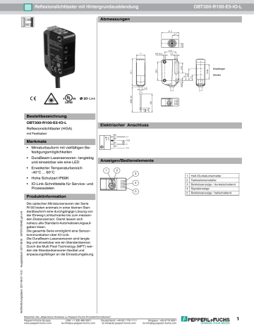 Pepperl+Fuchs OBT300-R100-E5-IO-L Handbuch | Manualzz