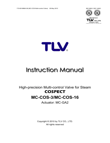TLV Cospect MC-COS-3 Instruction Manual | Manualzz