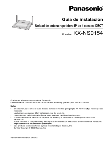 Panasonic KX-NS0154 Guía de instalación | Manualzz