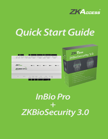 ZKaccess InBio Pro Quick Start Manual | Manualzz