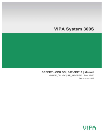 VIPA SPEED7 CPU 313SC, System 300S Manual | Manualzz