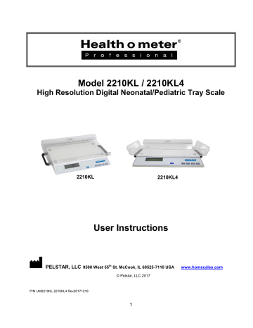 Health O Meter 2210KL4 User Instruction | Manualzz