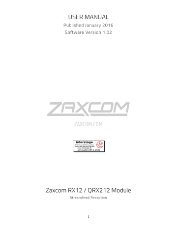 Zaxcom QRX212, RX-12 User Manual | Manualzz