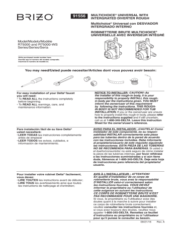 Brizo MULTICHOICE R75000 Instrucciones De Instalación | Manualzz