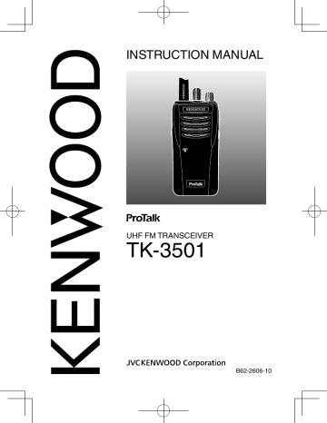 Kenwood ProTalk tk-3501 Instruction Manual | Manualzz