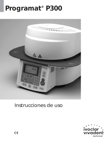Ivoclar Vivadent Programat P300 Instrucciones de operación | Manualzz