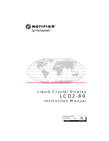 Honeywell Notifier LCD2-80 Instruction Manual | Manualzz