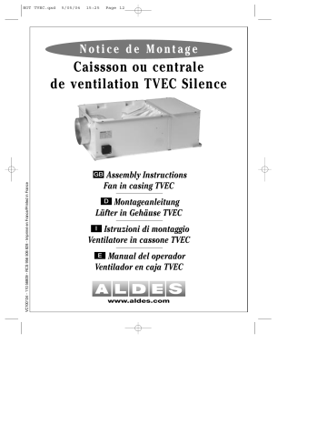aldes TVEC 400, TVEC 600, TVEC 950 Montageanleitung | Manualzz
