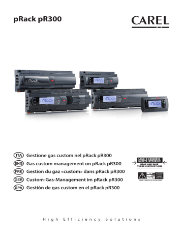 Carel pRack pR300 Bedienungsanleitung | Manualzz
