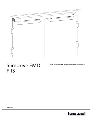 GEZE Slimdrive EMD-F-IS Additional Installation Instructions | Manualzz