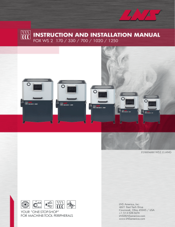 LNS FOX WS 2 700 Instruction And Installation Manual | Manualzz