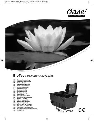 Oase BioTec ScreenMatic 36 Operating Instructions Manual | Manualzz