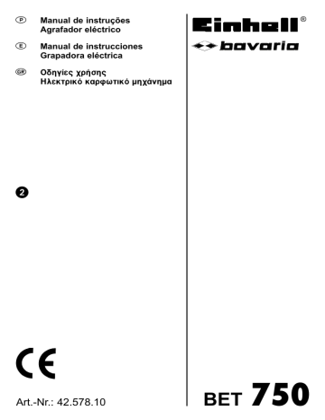 EINHELL Bavaria BET 750 Manual de usuario | Manualzz