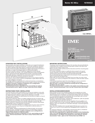 IME Nemo 96 HDLe Mounting Instructions | Manualzz
