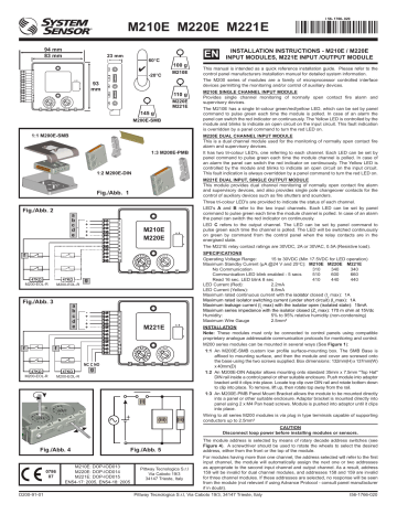 System Sensor M221E Installationsanleitung | Manualzz