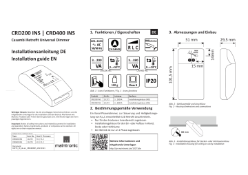 Maintronic CRD200 INS Installationsanleitung | Manualzz