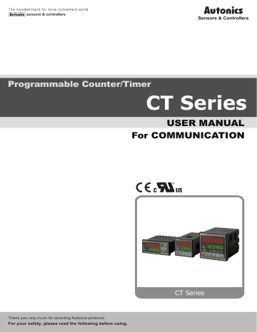 Autonics CT Series User Manual | Manualzz
