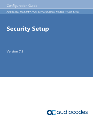 AudioCodes Mediant 500 MSBR Configuration Manual | Manualzz