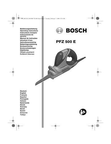 Bosch 3 603 C98 0 Serie, PFZ 500 E Manual de usuario | Manualzz