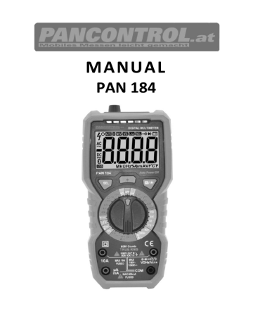 PANCONTROL PAN 184 Benutzerhandbuch | Manualzz