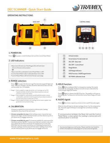 TRAMEX Dec Scanner Quick Start Manual | Manualzz