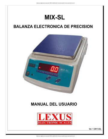 Lexus Electronic Scales MIX-SL Manual de usuario | Manualzz