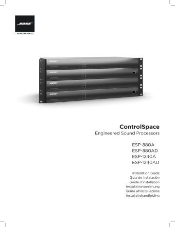 Bose Professional ControlSpace ESP-1240AD Installation Guide | Manualzz