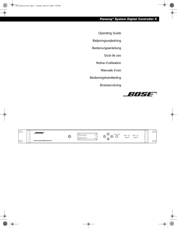 Bose Professional Panaray® System digital controller II Installation ...
