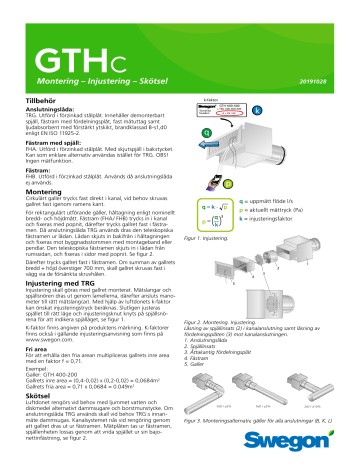 Swegon GTHc Bruksanvisningar | Manualzz