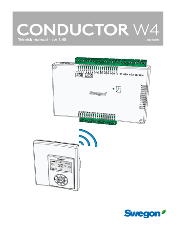 Swegon CONDUCTOR W4 Bruksanvisningar | Manualzz