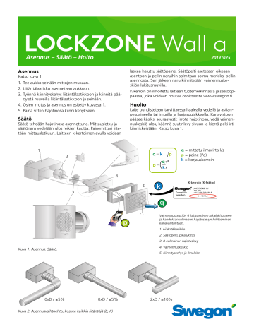 Swegon LOCKZONE Wall a Kasutusjuhend | Manualzz