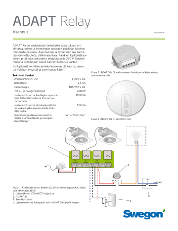 Swegon ADAPT Relay Kasutusjuhend | Manualzz