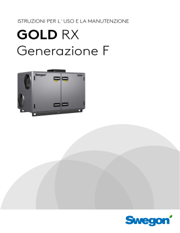 Swegon GOLD RX Istruzioni per l'uso | Manualzz
